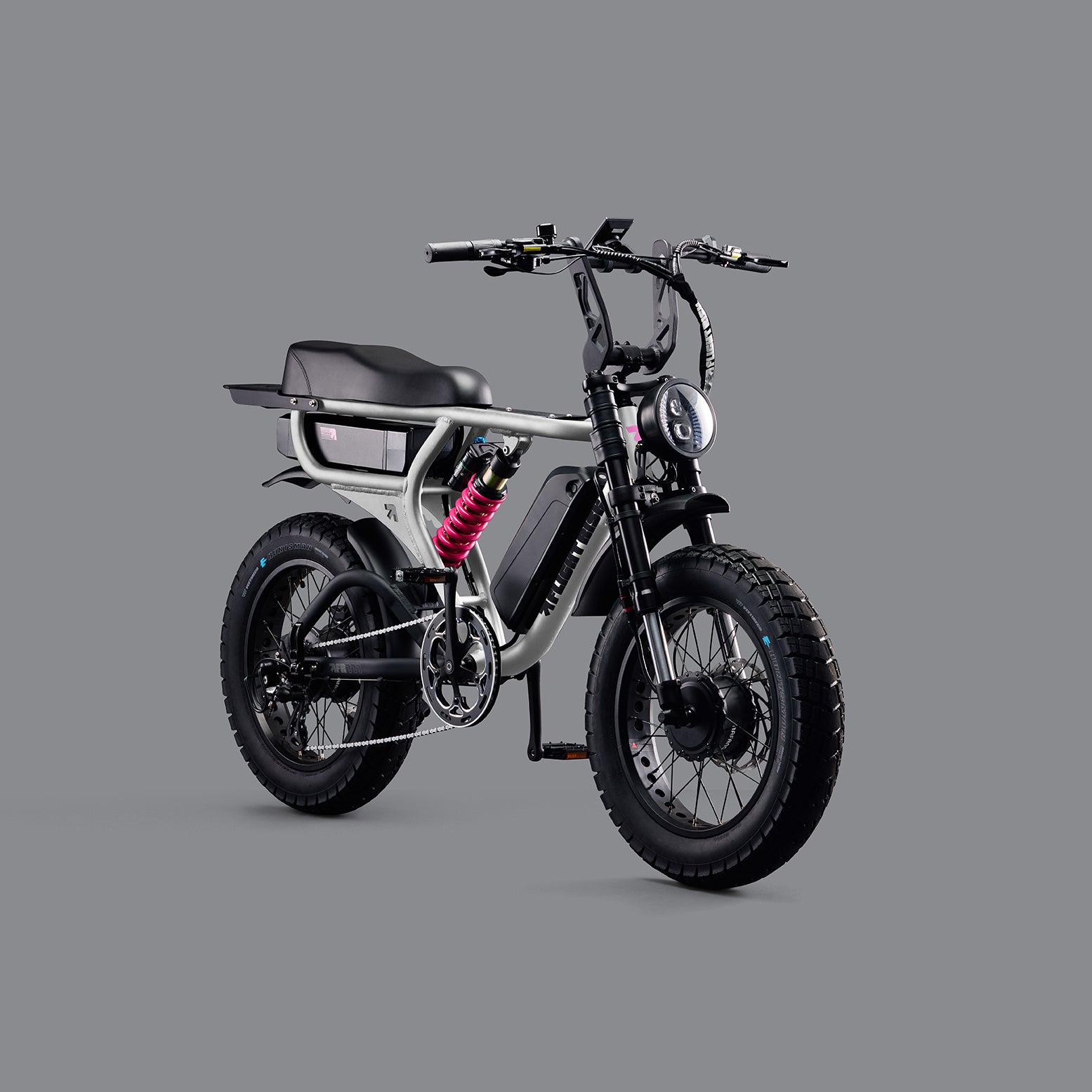 FR505 - Silver E-bike With GPS | Flight Risk Australia